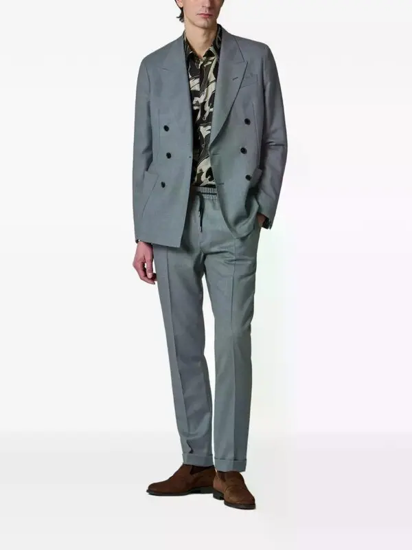 Paul Smith Drawstring Cuffed-hem Trousers - Grey