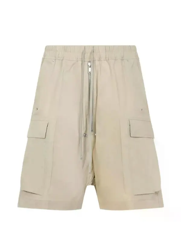 Rick Owens Cotton Cargo Shorts - Neutrals