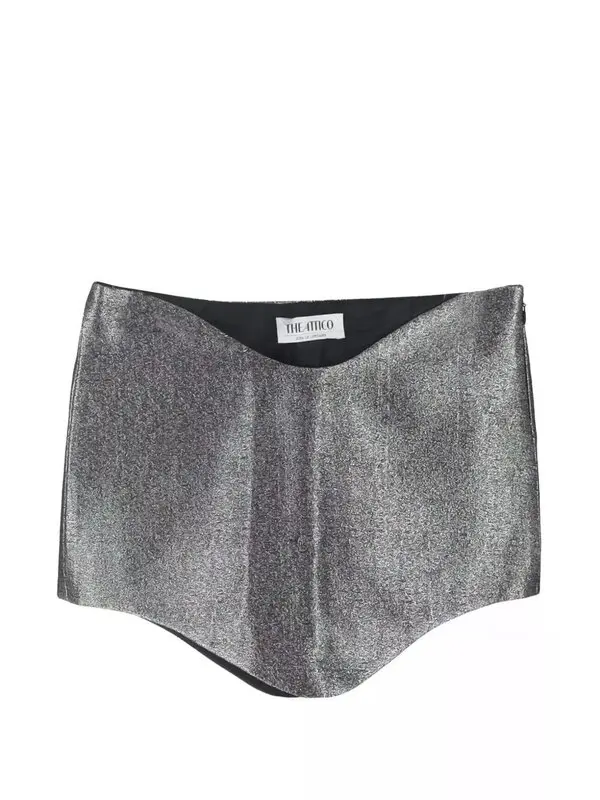 Attico Wave Tech Shimmering Mini Skirt