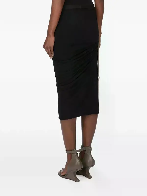 Rick Owens Drawstring Midi Skirt - Black