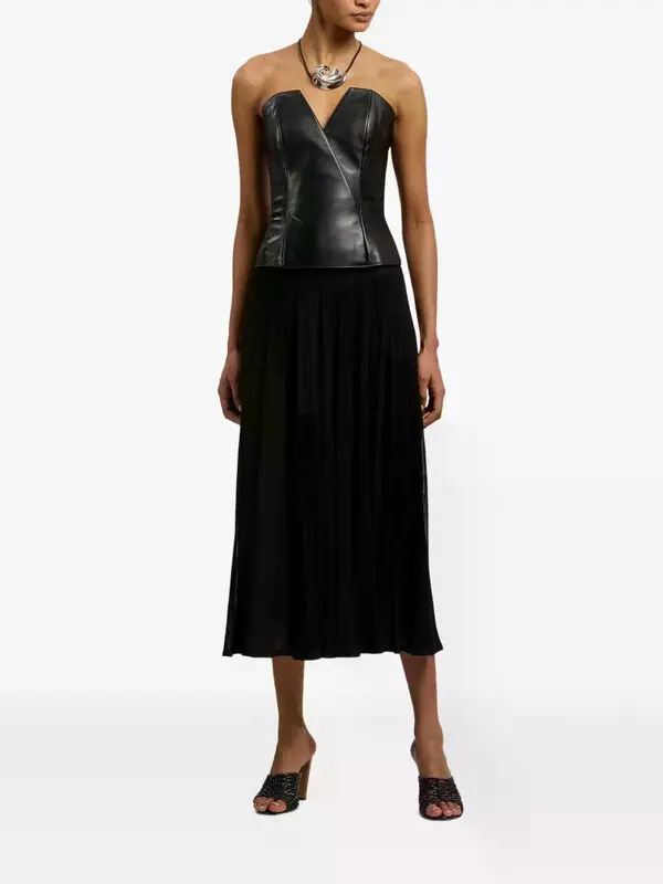 Ralph Lauren V-neck Lambskin Top