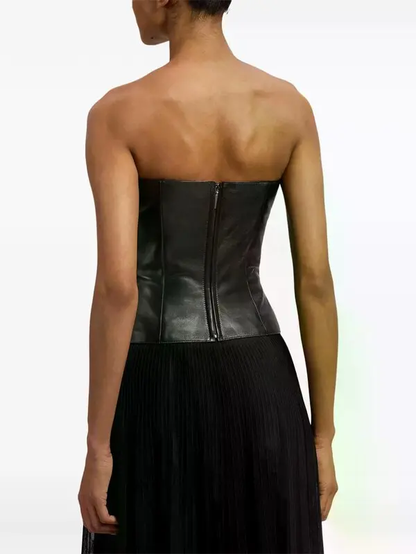 Ralph Lauren V-neck Lambskin Top