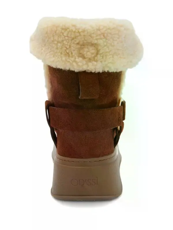 ODISSI Suki Harnessed Suede Boots - Brown