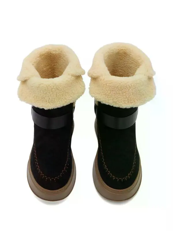 ODISSI Harnessed Suede Boots - Black
