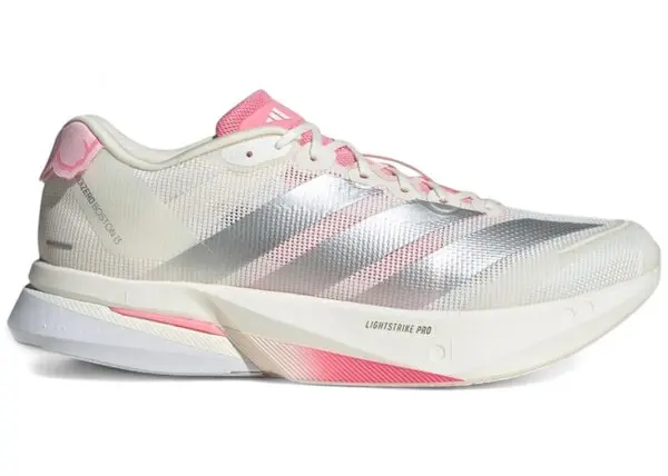 Adidas Boston 13 Tokyo Marathon Cherry Blossom Sneakers - Core White/silver Metallic/clear Pink