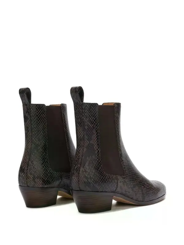 ODISSI Ella Python-effect Bootie - Black