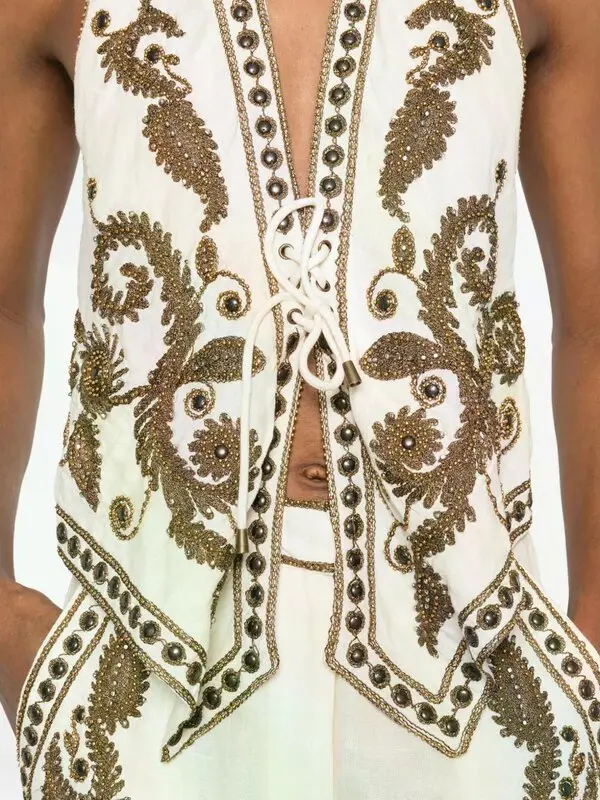 SCARLETT POPPIES Taylen Beaded Embellished Top