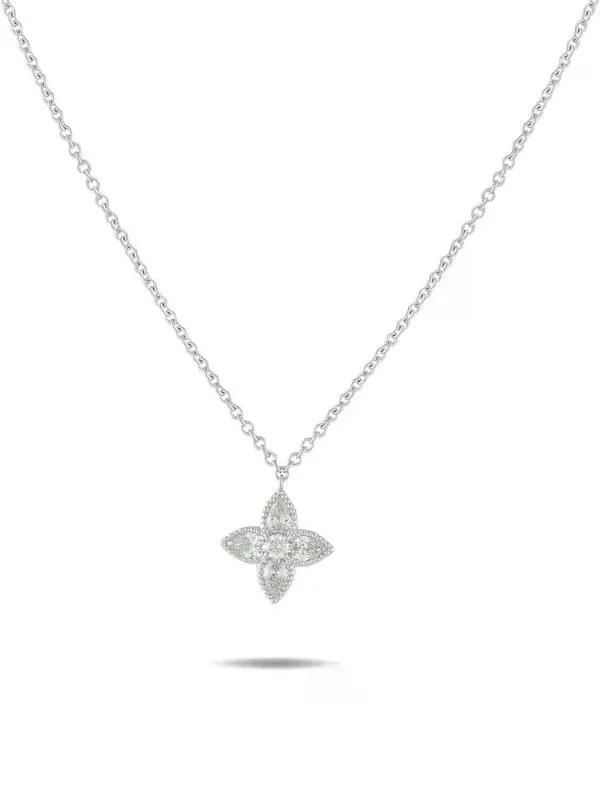 LB EXCLUSIVE Diamond Quatrefoil Necklace - Silver