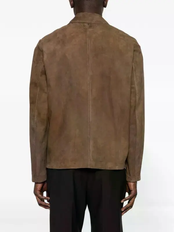 SALVATORE SANTORO Single-breasted Leather Jacket