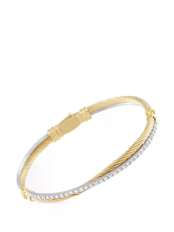 David Yurman Diamond Bangle - Gold