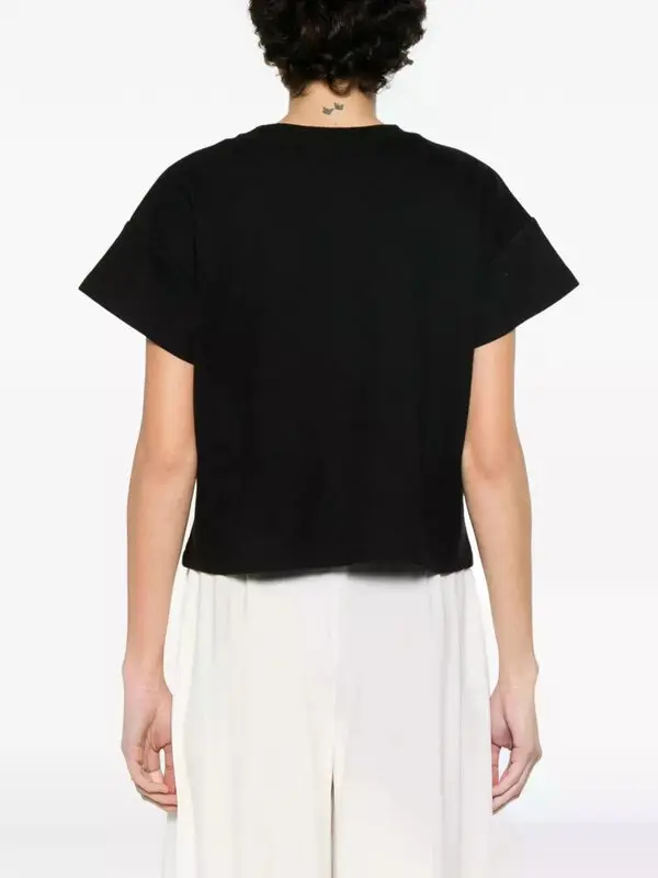 Elisabetta Franchi Text-graphic T-shirt - Black