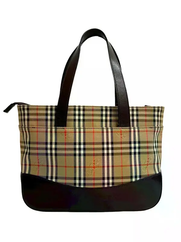 Burberry Haymarket Check Canvas Tote Bag