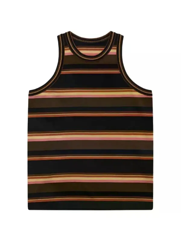 Sacai Striped Trim Top - Black