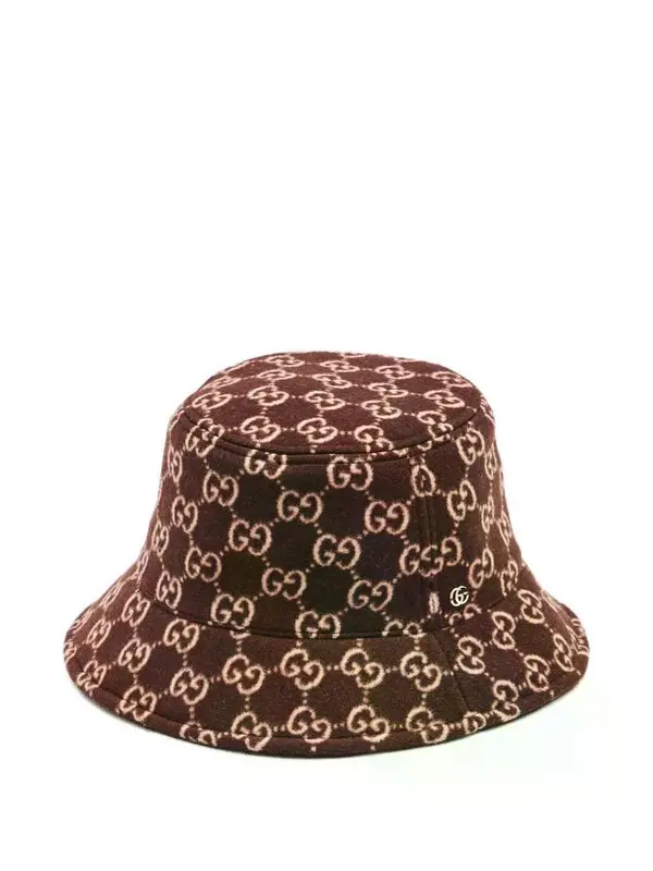 Gucci Gg Monogram Bucket Hat - Brown