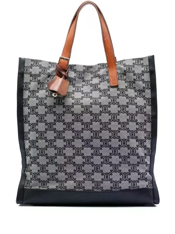Celine 2011 Macadam Canvas Vertical Tote Bag