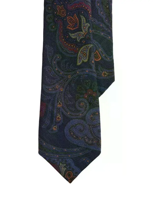 Ralph Lauren Purple Label Paisley-print Neck Tie - Blue