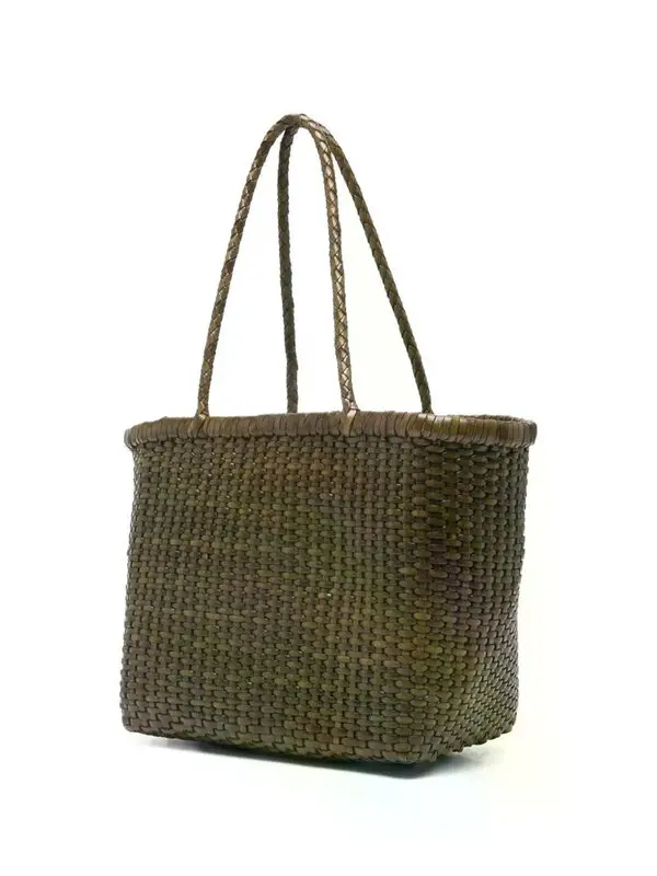 Dragon Diffusion Small Grace Basket Woven Tote Bag - Green
