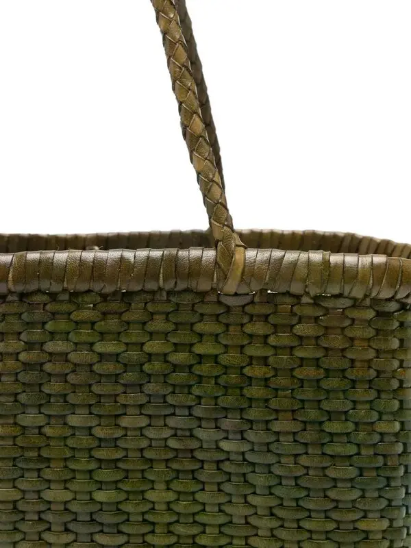 Dragon Diffusion Small Grace Basket Woven Tote Bag - Green