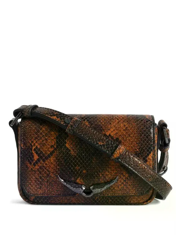 Zadig&Voltaire Animal Print Detail Crossbody Bag - Orange