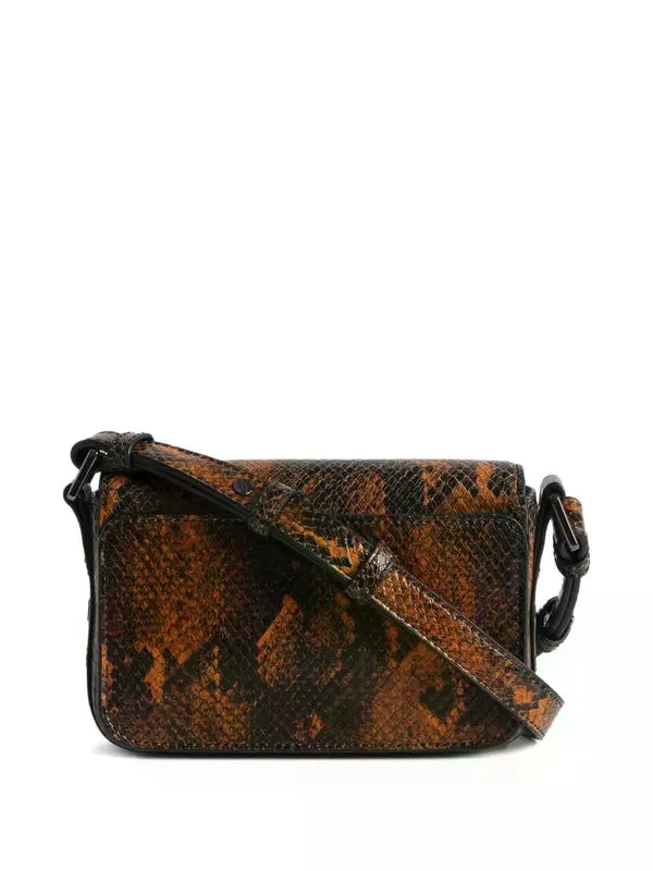 Zadig&Voltaire Animal Print Detail Crossbody Bag - Orange