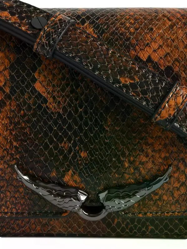Zadig&Voltaire Animal Print Detail Crossbody Bag - Orange