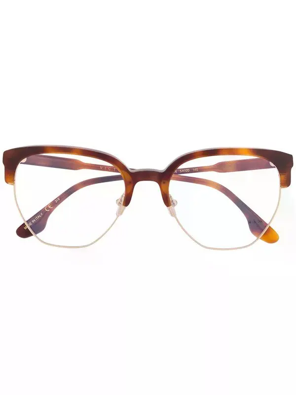 Victoria Beckham Clubmaster Frame Glasses - Gold