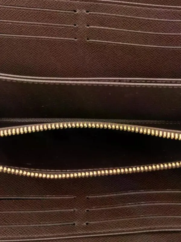 LOUIS VUITTON 2018 Damier Ebene Zippy Wallet Long Wallets - Brown