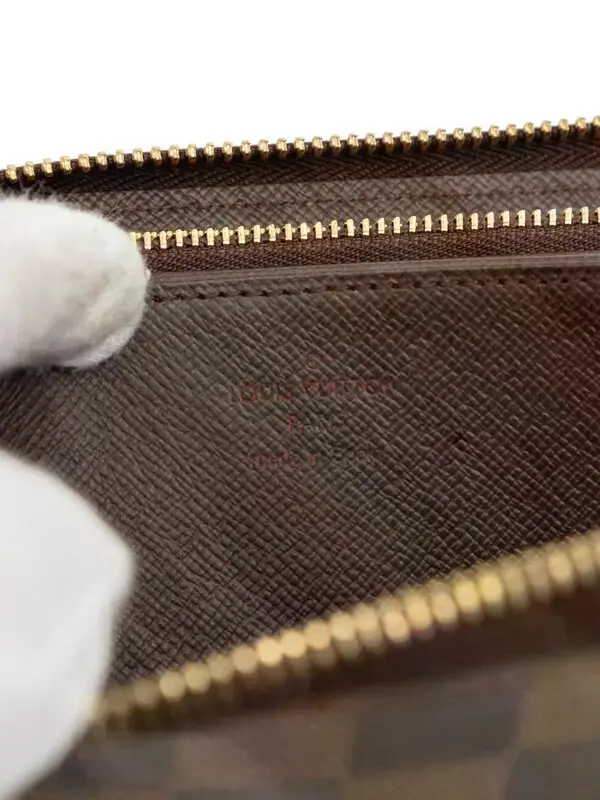 LOUIS VUITTON 2018 Damier Ebene Zippy Wallet Long Wallets - Brown