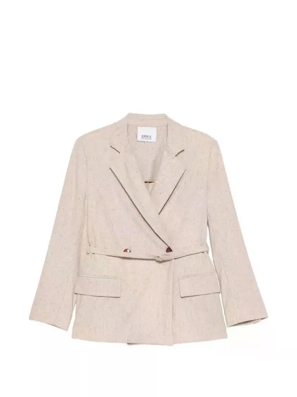 Erika Cavallini Belted Double-breasted Blazer