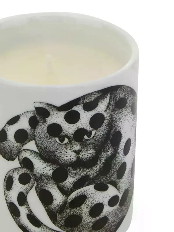 FORNASETTI Cat-print Candle