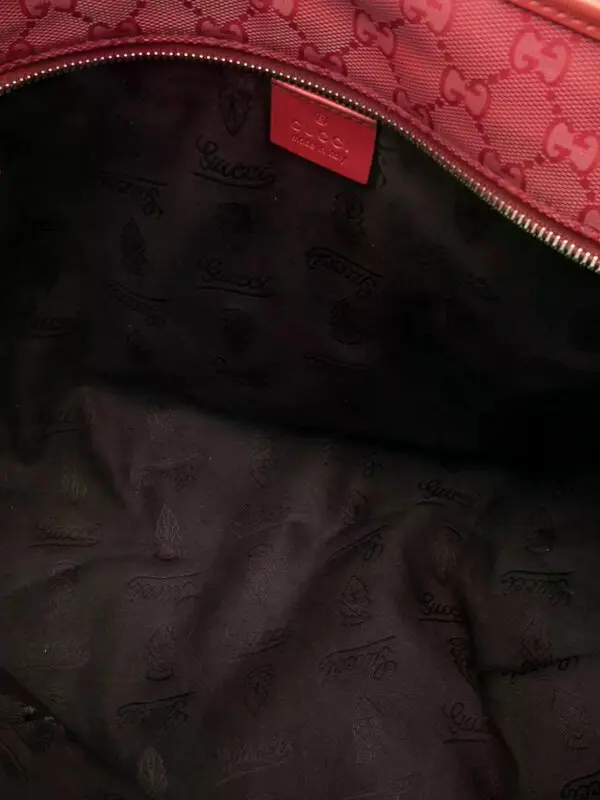 Gucci Gg Imprime Coated Canvas Tote Bag - Red