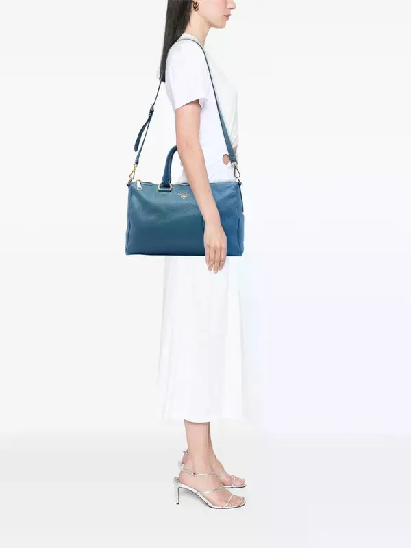Prada Vitello Daino Zip Top Satchel