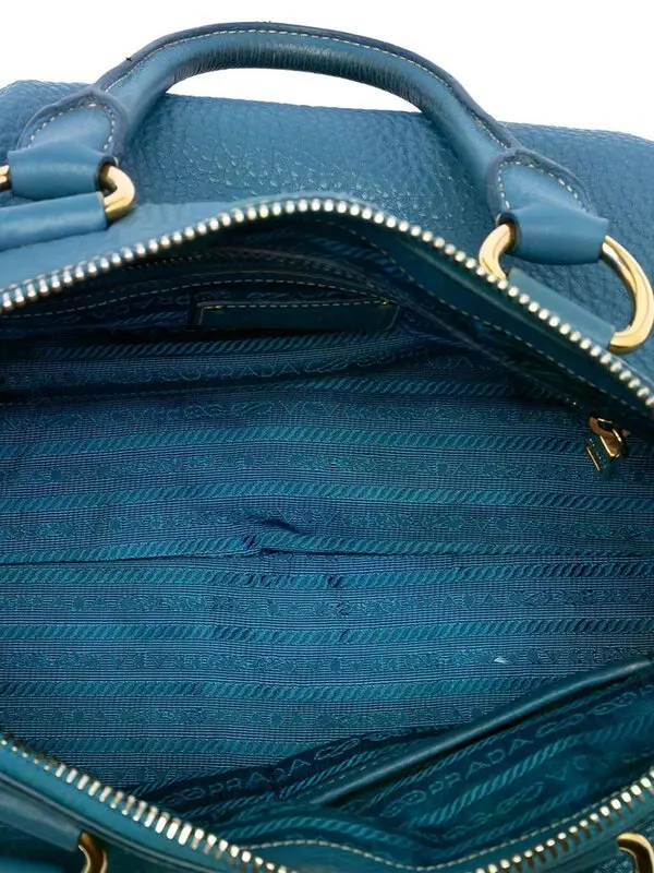 Prada Vitello Daino Zip Top Satchel