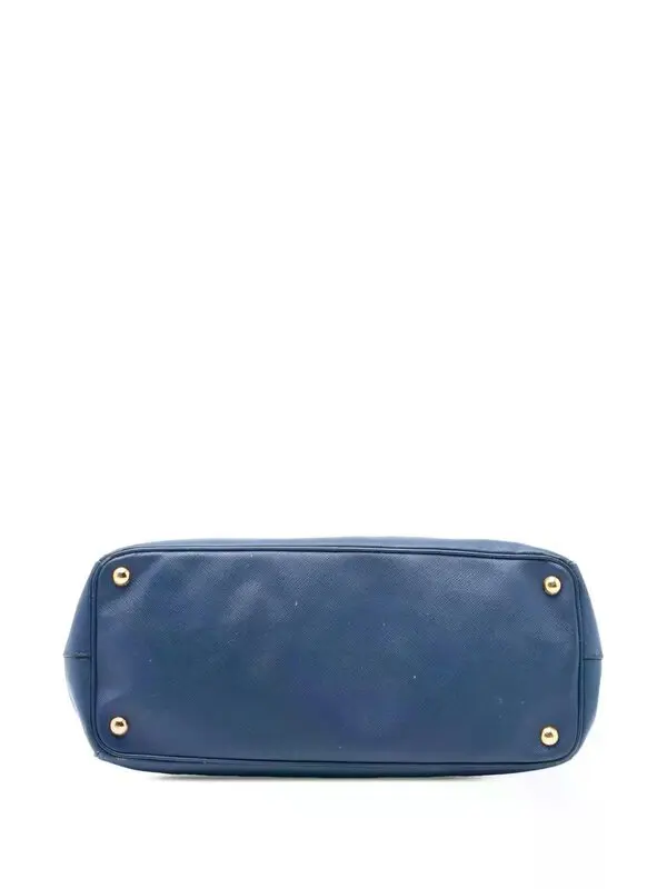 Prada Galleria Double Zip Tote Bag - Blue