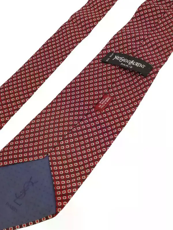 Saint Laurent Patterned Silk Tie