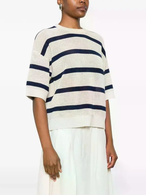 Brunello Cucinelli Striped Knit T-shirt