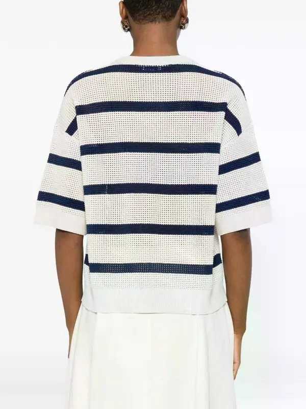 Brunello Cucinelli Striped Knit T-shirt