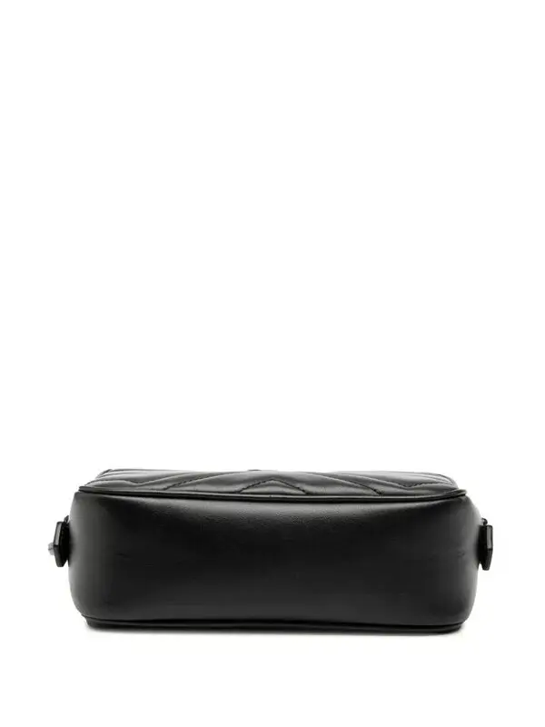Gucci Mini Gg Marmont Matelasse Leather Crossbody Bag - Black