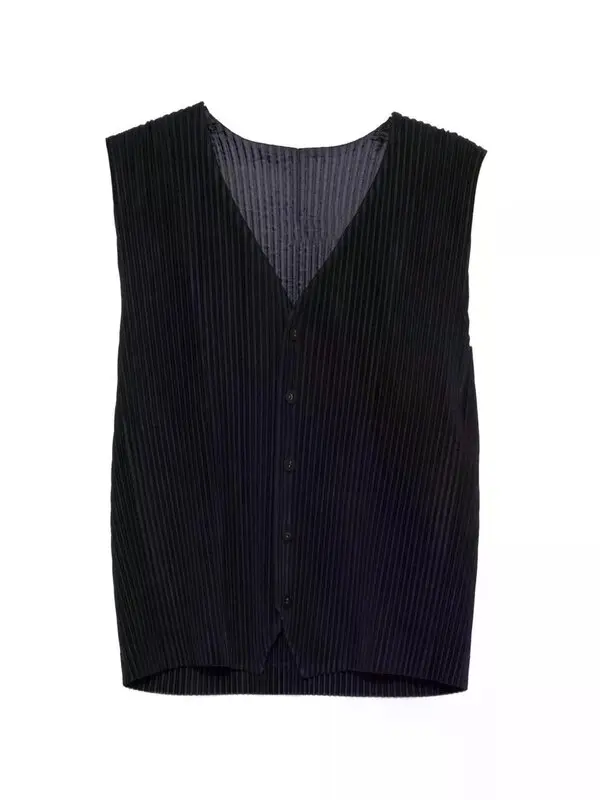 Issey Miyake Pleated Buttoned Vest