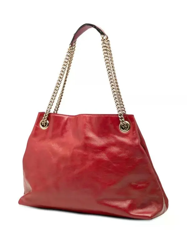 Gucci 2000-2015 Leather Soho Chain Tote - Red