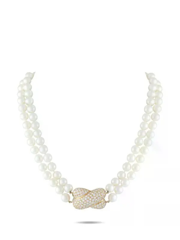 LB EXCLUSIVE Diamond And Pearl Necklace - Gold