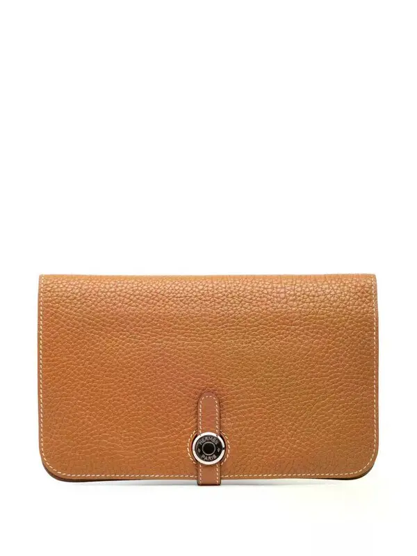 Hermès 2007 Togo Dogon Duo Wallet Gm Long Wallets - Brown