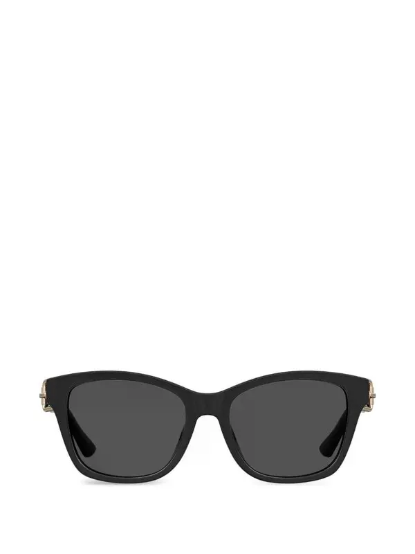 Moschino Buckle-detail Square Frame Sunglasses - Black