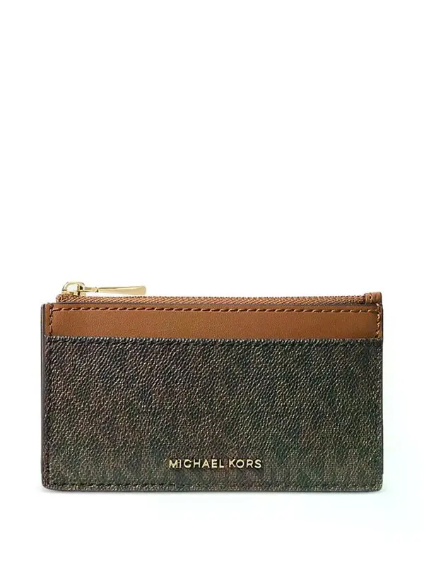 Michael Kors Monogram Zip Wallet - Brown