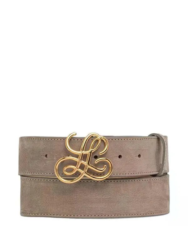 Luisa Spagnoli Dantesco Logo Buckle Belt - Grey