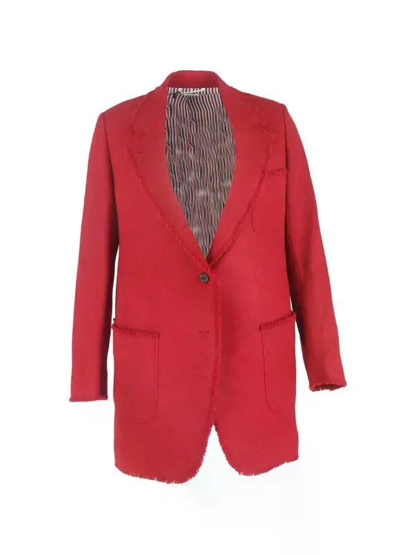 Thom Browne Single-breasted Frayed Blazer