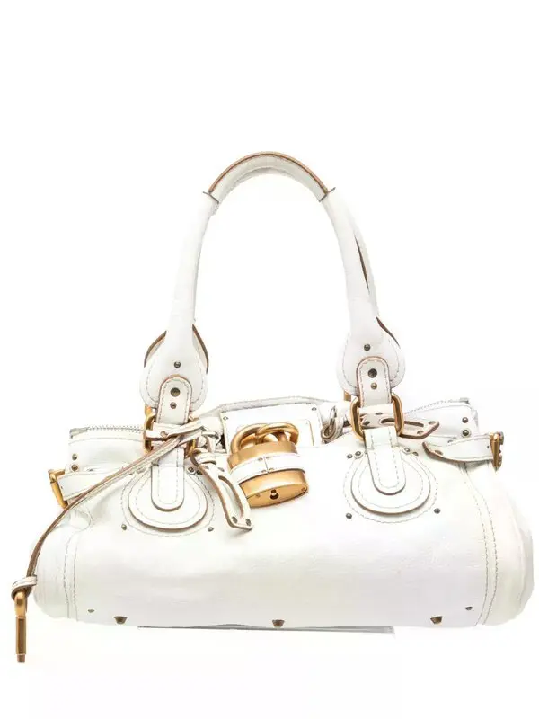 Chloé 2007 Leather Paddington Handbag - White