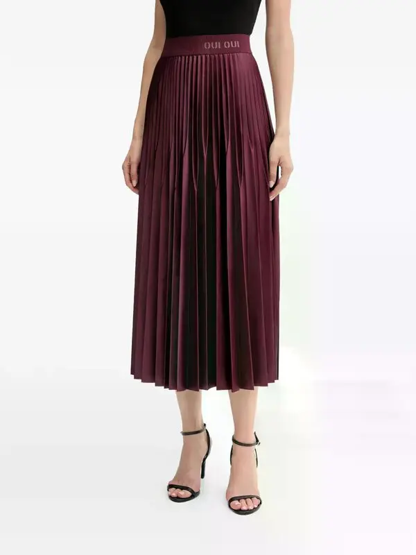 OUI Pleated Midi Skirt