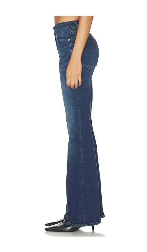 Good American Compression Good Legs Flare Jeans - Blue