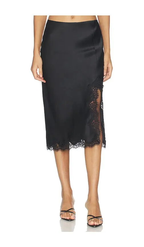 L'Agence Tico Lace Midi Skirt